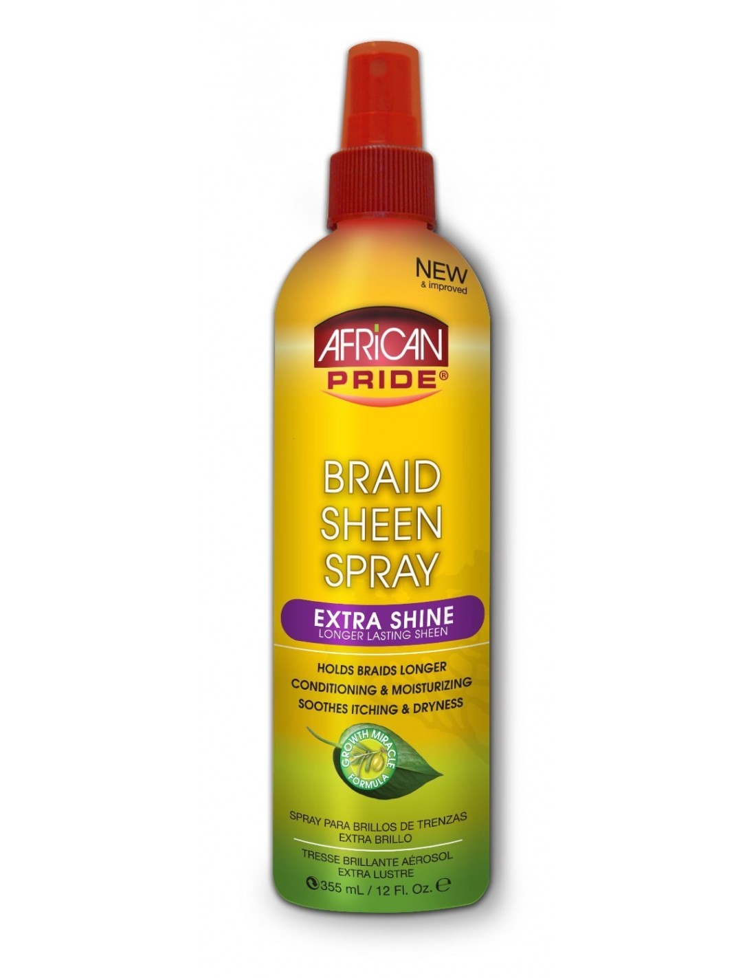 African Pride Braid Sheen Spray Extra Shine 355ml | Toko Alexanderia
